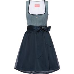 Krüger Dirndl Krüger Madl Midi Dirndl Hellblau/Blau (Größe: 44)