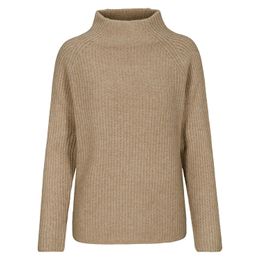 Brigitte von Sch&ouml;nfels Brigitte von Sch&ouml;nfels Gerippter Kaschmir Stehkragenpullover Beige (Gr&ouml;&szlig;e: 34)