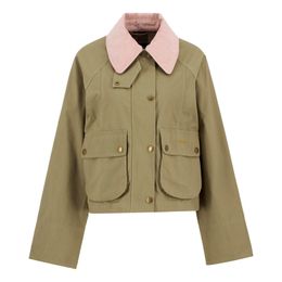 Barbour Jacke Cropped Beadnell Bleached Olive/Ancient/Gardenia (Gr&ouml;&szlig;e: 8)