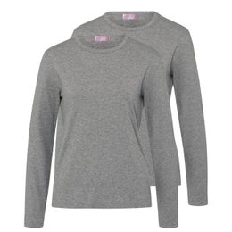 Brigitte von Sch&ouml;nfels Brigitte von Sch&ouml;nfels Langarm-Shirts im Doppelpack Grau-Melange (Gr&ouml;&szlig;e: S)