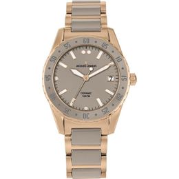 Jacques Lemans Uhr Damen Gr&ouml;&szlig;e One Size dunkelbeige / gold