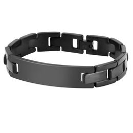 Adelia´s Edelstahlarmband ADELIA´S "Herren Armband aus Edelstahl 19,7 cm", schwarz, Armbänder, Herren, 19,7, Edelstahl, Edelstahlarmband