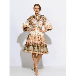 Jioro Dress 'BAROQUE FLOWERS' female Beige size M