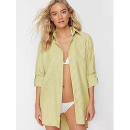 Trendyol Bluse Damen Gr&ouml;&szlig;e XL limone / wei&szlig;
