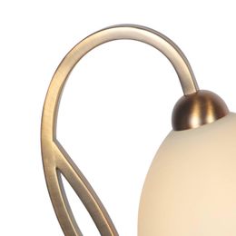 Steinhauer Tischleuchte Anthea, bronze, creme, Metall, Glas, E27