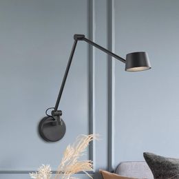 Viokef LED-Wandleuchte Savina, schwarz, Ausladung 92 cm, Metall