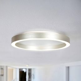 Steinhauer LED-Deckenlampe Ringlux, stahlgrau, &Oslash; 40 cm, Metall, 2.700 K