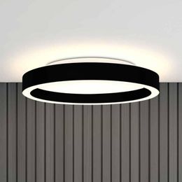Steinhauer LED-Deckenlampe Ringlux, schwarz, &Oslash; 30 cm, Metall, 2.700 K