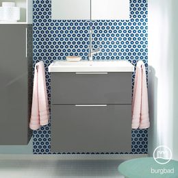 Burgbad Eqio Schrank mit Keramik-Waschtisch, 2 Ausz&uuml;ge, SEYQ063F2010C0001G0146,