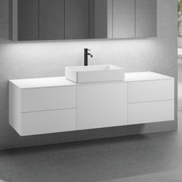 neoro n50 M&ouml;belanlage B: 180 cm mit 5 Ausz&uuml;gen, Waschtisch B: 58 cm wei&szlig; matt,, BN0065WM+2#BN0421WM+BN0431WM+BN0409WM,
