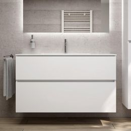 evineo ineo5 evo Unterschrank B: 121 cm, 2 Ausz&uuml;gen, mit Griffmulde, f&uuml;r Duravit ME by Starck Waschtisch,, BE0716WM,