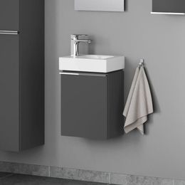 Geberit iCon Handwaschbecken, evineo ineo4 Unterschrank B: 38 cm, 1 Tür rechts, mit Griff,, 124836600+BE0216AN,