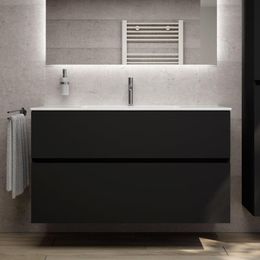 evineo ineo5 evo Unterschrank B: 121 cm, 2 Ausz&uuml;gen, mit Griffmulde, f&uuml;r Duravit ME by Starck Waschtisch,, BE0716BM,
