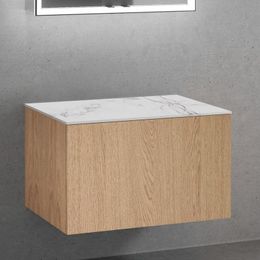 neoro n50 Unterschrank B: 80 cm mit 1 Auszug, mit glatter Eichenfront, BN0432BFO+BN0402C1,