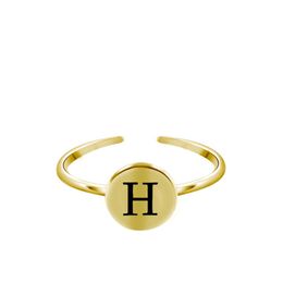 Lucardi Ring Damen Gr&ouml;&szlig;e 50/60 gold / schwarz