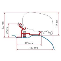 Fiamma Adapterkit F80 / F65 passend f. Ducato/Jumper/Boxer H2, schwarz