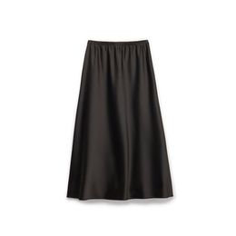 KOTON Satin-Midi-Skirt Regular Fit Damen Gr&ouml;&szlig;e 40 schwarz