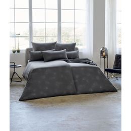 Bettw&auml;sche Estella "PIPPA", grau (anthrazit), B/L: 135cm x 200cm, 1 Stk., 1 Stk., Mako-Interlock-Jersey, B/L: 80cm x 80cm, 2 Stk., Mako-Interlock-Jersey, Obermaterial: 100% Baumwolle, Bettw&auml;sche, Bettw&auml;sche, ABSOLUT B&Uuml;GELFREI