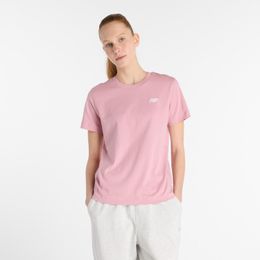 T-Shirt New Balance "SPORT ESSENTIALS JERSEY T-SHIRT", Damen, Gr. XL, rosa (pink taffy), Obermaterial: 100% Baumwolle, normal, Rundhals, Shirts T-Shirt