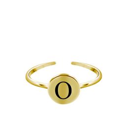 Lucardi Ring Damen Gr&ouml;&szlig;e 50/60 gold / schwarz