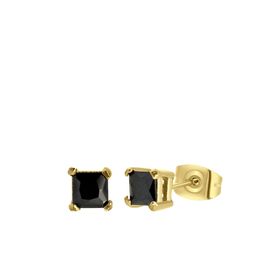 Lucardi Ohrring Herren Gr&ouml;&szlig;e XS/XXL gold / schwarz