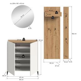 Garderobenkombination 4-teilig DRIVE