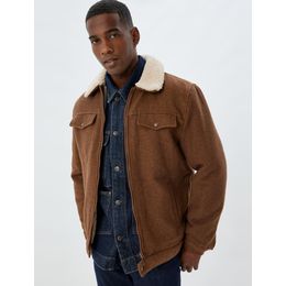 KOTON Between-Season Jacket male Brown size XL