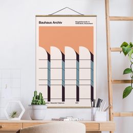 Bilderwelten Stoffbild mit Posterleisten Bauhaus Archiv - Plakat