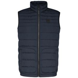 Bugatti Herren Steppweste, blau, Gr. 56, unifarben, 100% Polyester, Westen, aus leichter Nylonware