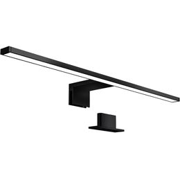B.K.LICHT Spiegelleuchte "BK Spiegellampe Bad, neutralweiße Lichtfarbe, klemmbar", 1, H: 3,6cm, 1 Stk., schwarz, Badezimmer, Leuchten, 8W, 4.000K