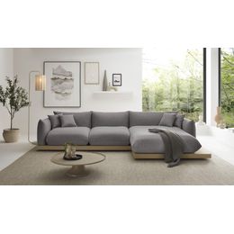 Ecksofa OTTO HOME, B:323cm H:75cm T:165cm, grau, Wohnzimmer, Sofas, "Kalix L-Form, 323 cm - OTTO. Verl&auml;ssliche Qualit&auml;t.", Designsofa, auf