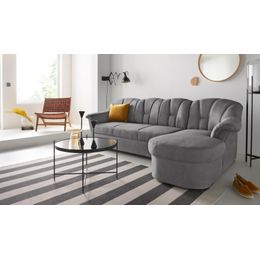 Ecksofa DOMO collection, B:235cm H:84cm T:140cm, grau, Kunstleder SOFTLUX;Luxus-Microfaser (100% Polyester);Struktur ( 90% Polyester, 10%