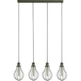 Searchlight H&auml;ngeleuchte "Balloon 4Lt Bar Pendant - Pewter Metal", 4, H: 21cm, 1 Stk., schwarz, Wohnzimmer, Leuchten