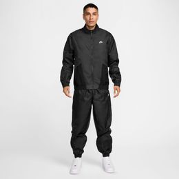 Nike Sportswear Damen Trainingsanzug "M NK CLUB WVN TRK SUIT"schwarz, schwarz,, Gr. XL, Obermaterial: 100% Nylon, Sportanz&uuml;ge