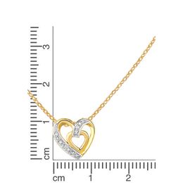 Firetti Damen Kette mit Anh&auml;nger "Schmuck Geschenk, Herz", 0,04, Diamanten Silber 925 (Sterlingsilber), L: 45 B: 1,2mm, silber, Diamanten, Silber 925