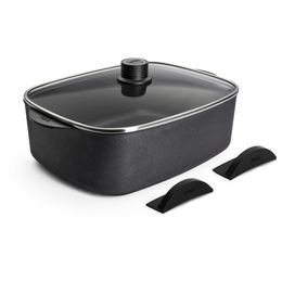 Br&auml;ter "Logic", H&ouml;he 11cm, schwarz, WOLL MADE IN GERMANY, T&ouml;pfe, mit Silikongriffen, 31x26 cm, Induktion