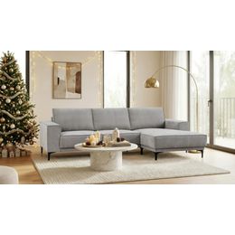 Ecksofa OTTO HOME, B:280cm H:85cm T:152cm, grau, 100% Polyester, Wohnzimmer, Sofas, "Polsterecke Oland, Struktur, Flachgewebe, Luxus-Microfaser,