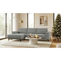 Ecksofa OTTO HOME, B:280cm H:85cm T:152cm, grau, 100% Polyester, Wohnzimmer, Sofas, "Polsterecke Oland, Struktur, Flachgewebe, Luxus-Microfaser,