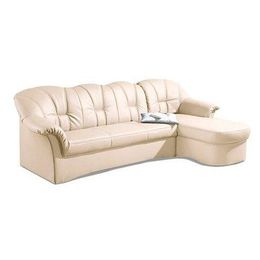Ecksofa DOMO collection, B:235cm H:84cm T:140cm, beige, Kunstleder SOFTLUX;Luxus-Microfaser (100% Polyester);Struktur ( 90% Polyester, 10%