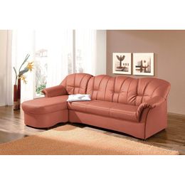 Ecksofa DOMO collection, B:235cm H:84cm T:140cm, orange, Kunstleder SOFTLUX;Luxus-Microfaser (100% Polyester);Struktur ( 90% Polyester, 10%
