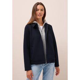 Cecil Damen Outdoorjacke, blau, Gr. S, unifarben, Stoff, Obermaterial: 75% Polyester, 21% Viskose, 4% Elasthan; Futter: 100% Polyester; Inlay: 80%
