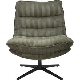 Sessel OTTO HOME, B:75cm H:87cm T:86cmgr&uuml;n, Sessel, "AVAA, Loungesessel im softem Cord-Bezug", 360 Grad drehbar, Relax- und TV-Sessel