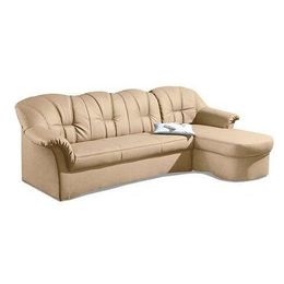 Ecksofa DOMO collection, B:235cm H:84cm T:140cm, beige, Kunstleder SOFTLUX;Luxus-Microfaser (100% Polyester);Struktur ( 90% Polyester, 10%