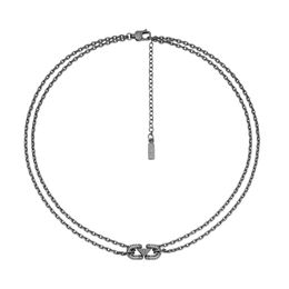 Emporio Armani Kinder Kette mit Anh&auml;nger "Schmuck Geschenk Edelstahl Halsschmuck COUPLES", Edelstahl, L: 52 B: 2mm, silber, Edelstahl, B:2mm,