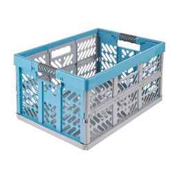 keeeper Klappbox "ben eco, Profi-Klappbox mit Softgriffen, 54 x 37 x 28 cm, 45 l", B:54cm H:28cm T:37cm, blau, Einkaufsk&ouml;rbe, Soft-Touch-Griffe,
