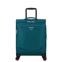 Weichgep&auml;ck-Trolley American Tourister "SUMMERRIDE, in verschiedenen Gr&ouml;&szlig;en", Damen, Gr. B/H/T: 40cm x 55cm x 23cm 43 l, totally teal, Polyester, Koffer, Reisekoffer Volumenerweiterung TSA-Schloss