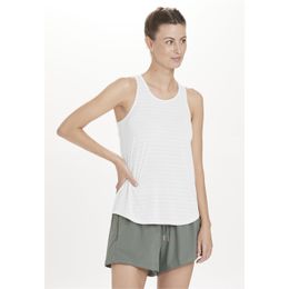 Endurance Damen Tanktop "REGIER", wei&szlig;, Gr. 42, gestreift, unifarben, 92% Polyester, 8% Elasthan, Tops, mit innovativer QUICK DRY Technologie