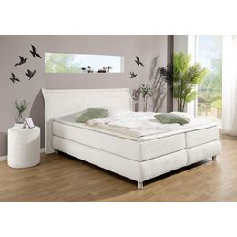 Boxspringbett Home Affaire, B:187cm L:215cm, beige, Komplettbetten, ""Coloma" erh&auml;ltlich in H2, H3 oder H4 inkl. Topper", in H2, H3 oder H4 erh&auml;ltlich