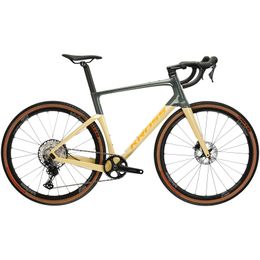 KROSS Gravelbike "KROSS Gravelbike Esker RS 1.0 28" grau", 51cm, 28 Zoll (71,12cm) hinten: 28 Zoll (71,12cm), grau, Fahrr&auml;der, mit Carbon-Rahmen und