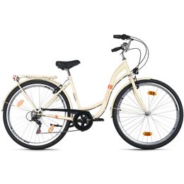 Dacapo Trekkingrad "Damen 28'' Ravenna 6 Beige 6 Gänge RH 48 cm", 48cm, 28 Zoll (71,12cm) hinten: 28 Zoll (71,12cm)beige, beige, Fahrräder